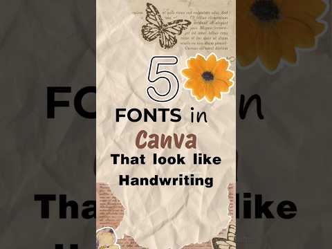 Canva fonts that look like handwriting #canva #canvatutorial #canvatips