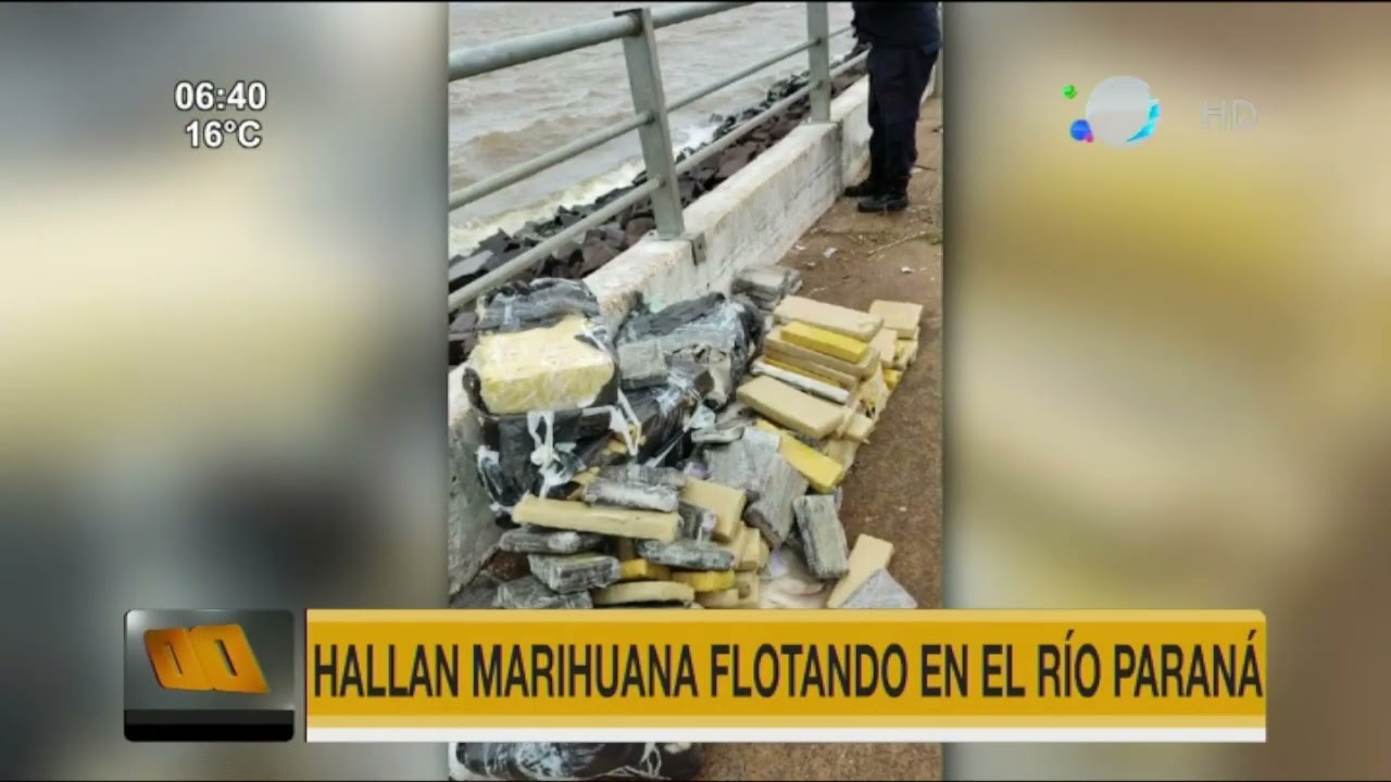Hallan marihuana flotando en el río Paraná