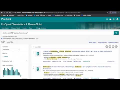 ProQuest Dissertations and Thesis Database