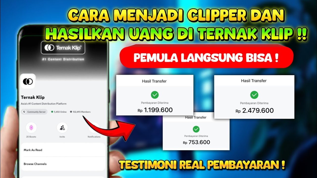 VIRAL! Cara Menjadi Clipper Untuk Pemula di Ternak Klip + Bukti Nyata