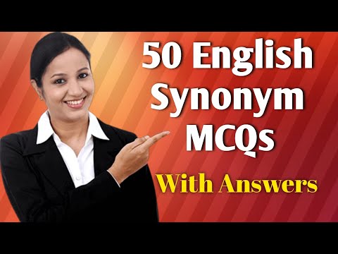 50 Synonym MCQs | Synonym Quiz- Test Your English