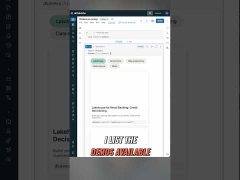 Create Amazing Databricks Demos with DB Demos #dataanalytics #datascience