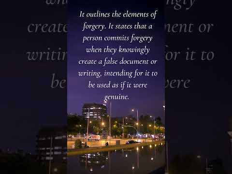 Constitutional Chronicles: Definition of Forgery