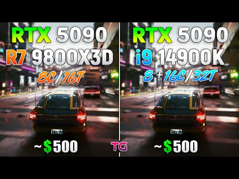 Ryzen 7 9800X3D vs Core i9 14900K - Test in 10 Games with RTX 5090