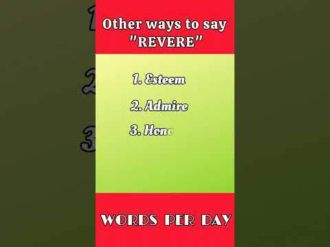 Another word for "REVERE" #englishlearners #englishlearning #youtubeshorts
