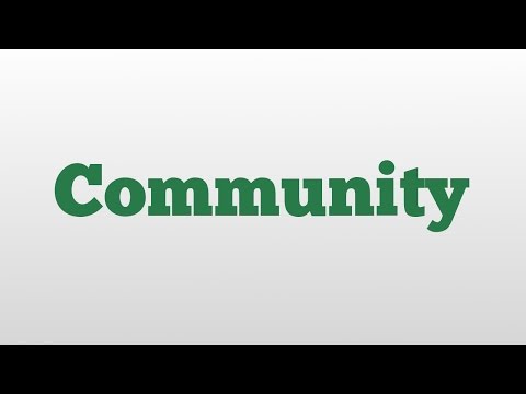 Community meaning and pronunciation