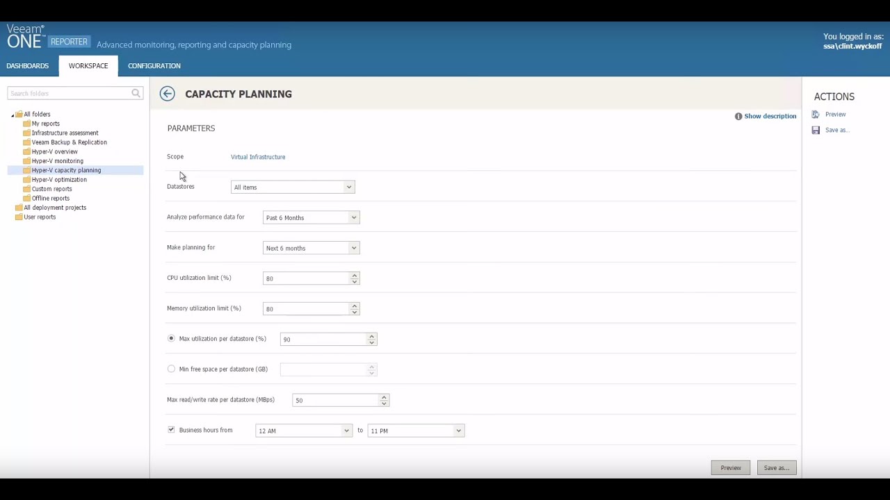 Veeam Availability Suite - Capacity Planning Demo