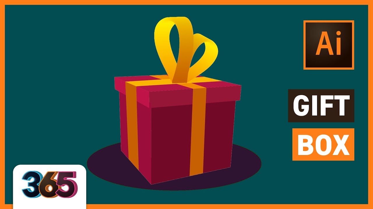 Gift Box | Illustrator CC Tutorial #360/365
