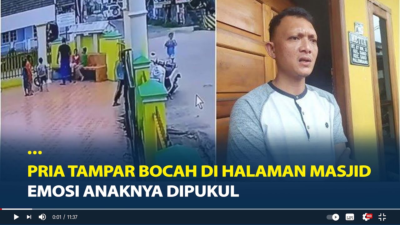 Pria Tampar Bocah di Halaman Masjid di Palembang, Emosi Anaknya Dipukul