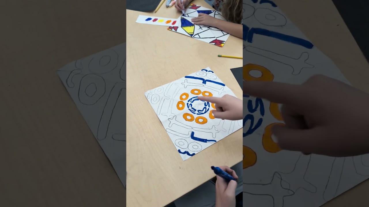 5th Grade Radial Name Design | Math + Art Integration Lesson WIP