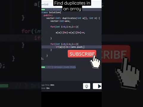 Find duplicates in an array | space complexity O(1) | DSA | gfg problem solving #shorts #gfg