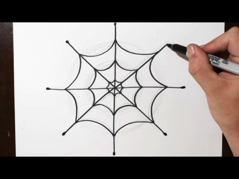 How to Draw a Spider Web / Easy Step by Step Drawing Guide