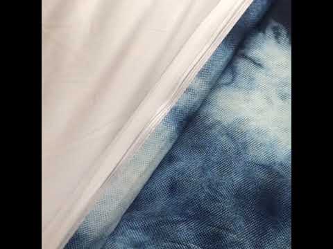 Blue Tie-dyed print bedding set is prepared for you