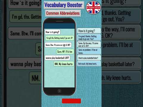 #Vocabulary booster #Abbreviation #Phone messages #Text