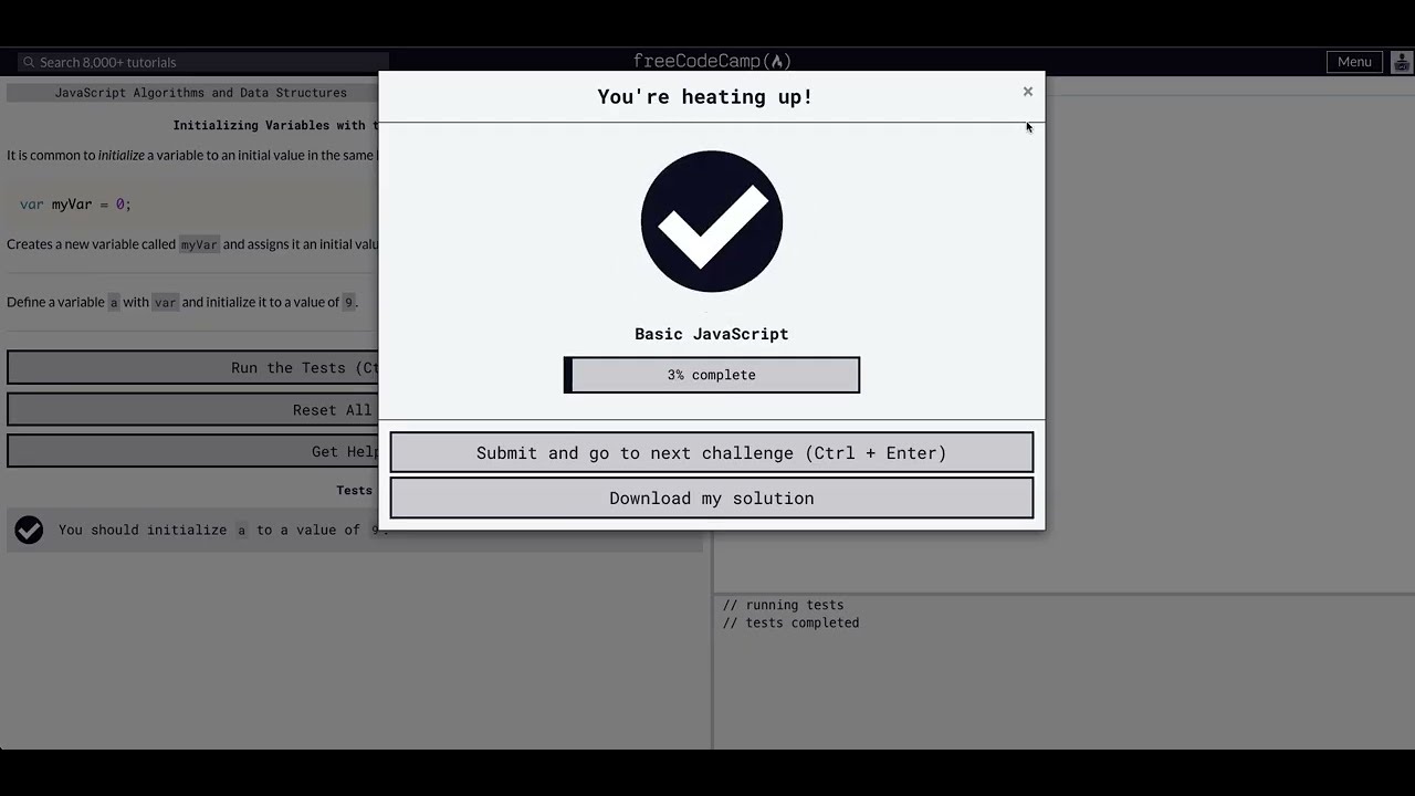 Initializing Variables with the Assignment Operator - Free Code Camp Help Basic Javascript Algorithm