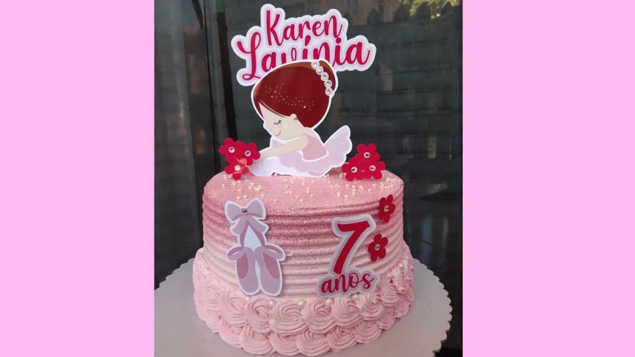 decorando bolo  da Bailarina