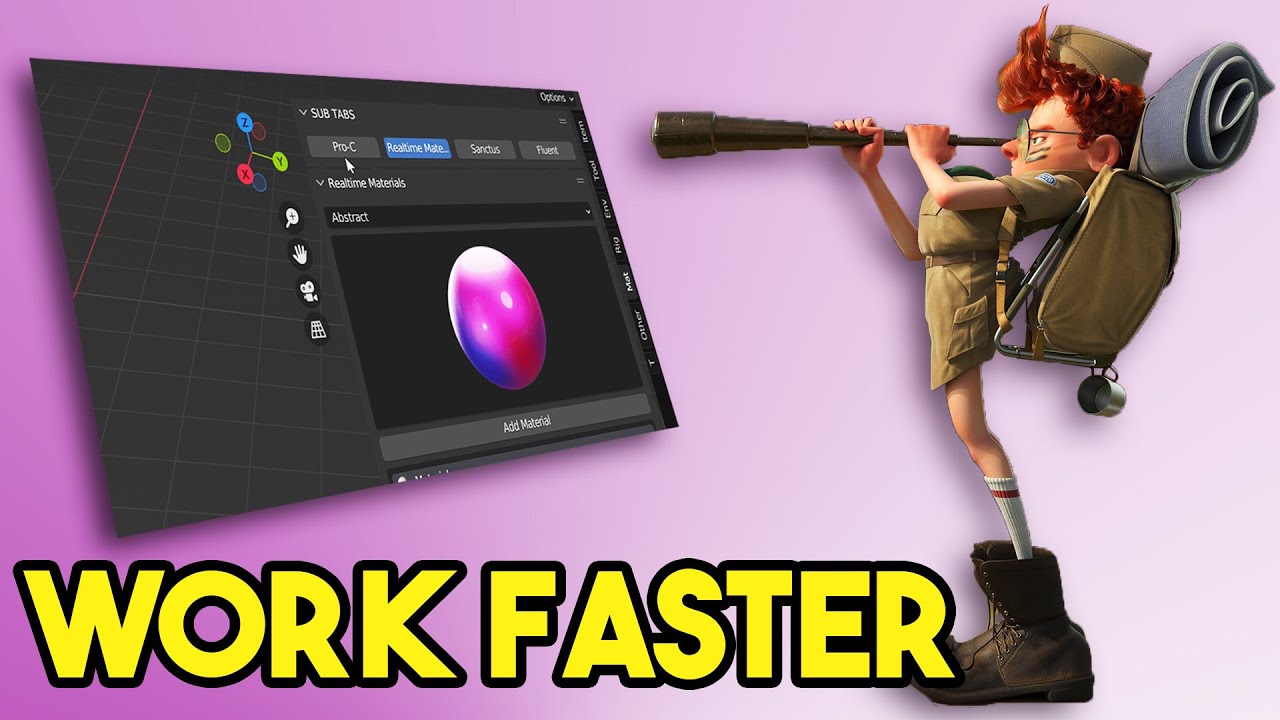 Blender Add-on For Productivity | N Panel Sub Tabs