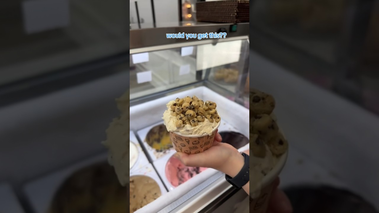 Extra cookie dough please 😍 #icecreamshop #dessert #icecream #cookiedough