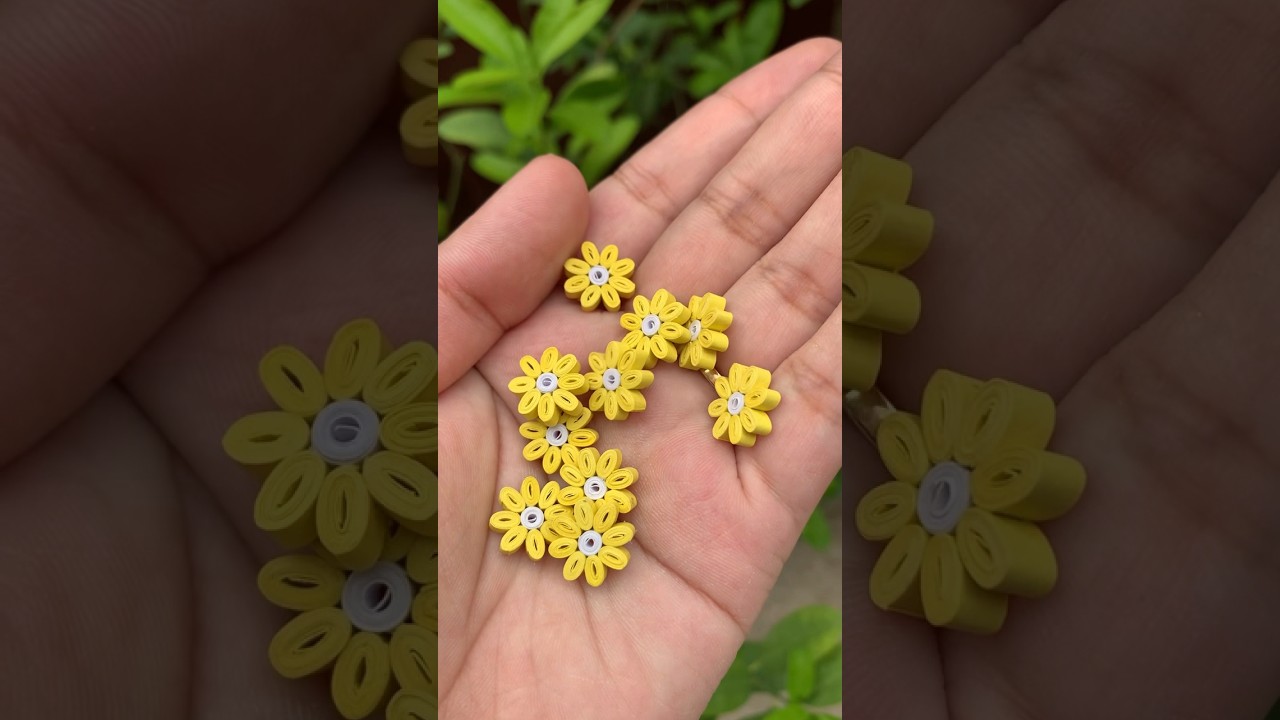 Quilling yellow flowers #quilling #diy #quillingart #quillingideas #quillingflowers #flowers #viral