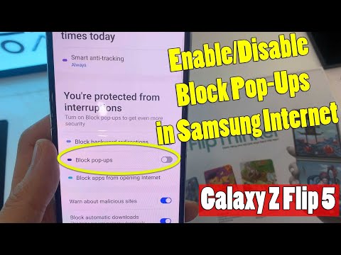 Samsung Galaxy Z Flip 5: How to Enable/Disable Block Pop-Ups in Samsung Internet