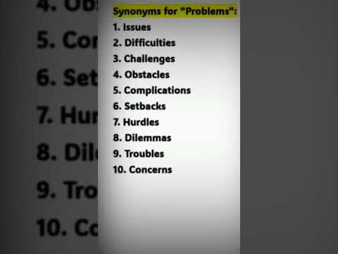 Synonyms for Problems #Problems synonyms