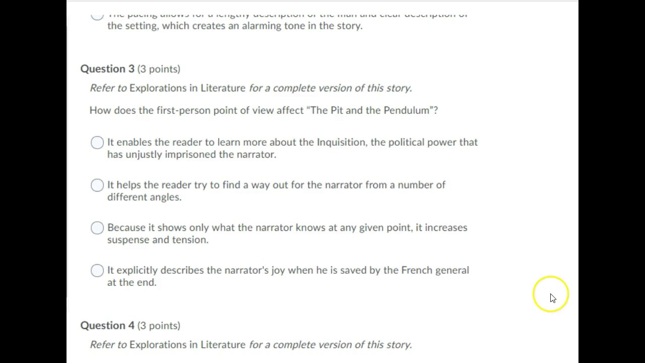 Unit 1 Test-Narrative Techniques and Structure (#1-5)