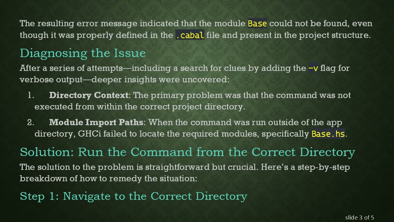 Resolving the Could not find module 'Base' Error with Haskell Stack