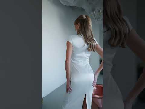 Formal Satin Evening Gown | Elegant Maxi Dress | Wedding Guest Dress | Black Tie Dress