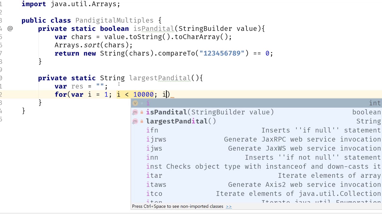 Project Euler Problem 38 || Pandigital multiples || Java Solution