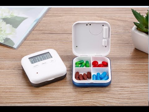 ANOLE Digital Alarm Clock Pill Box Display