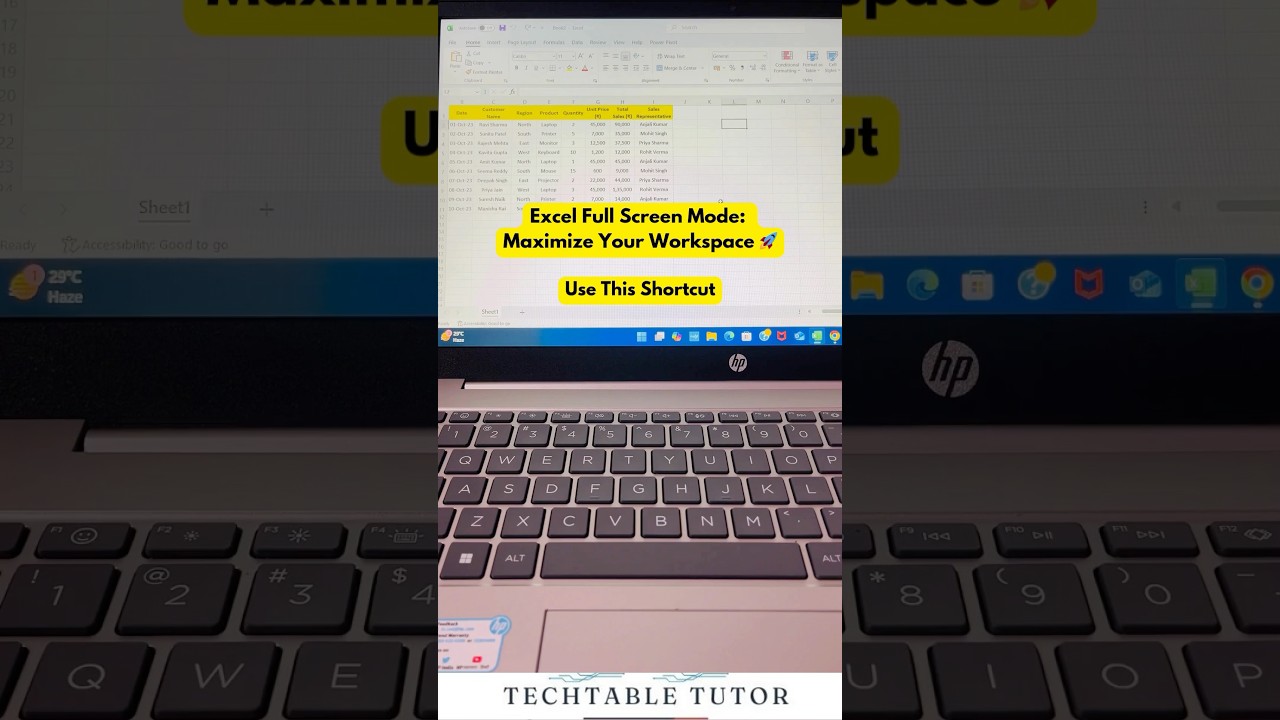 How to Use Full-Screen Mode in Excel – Maximize Your Workspace! #excel #excelshorts