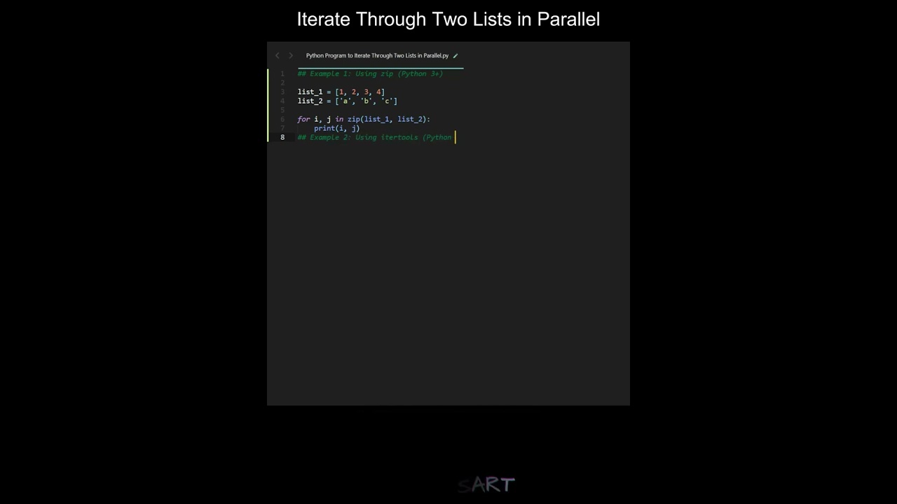 Iterate Through Two Lists in Parallel in Python | Python Examples | Python Coding Tutorial
