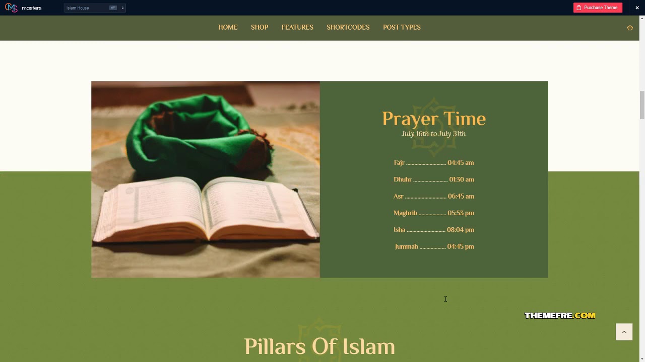 Islam House - Mosque and Religion WordPress Theme