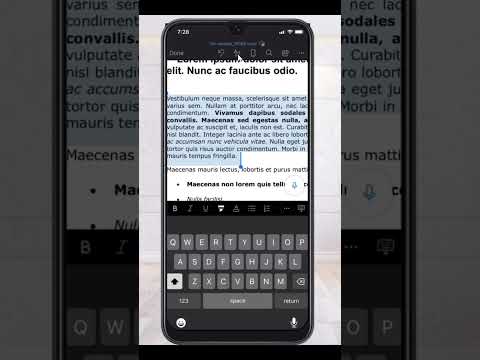 How to adjust line spacing in Ms Word app on iPhone shorts