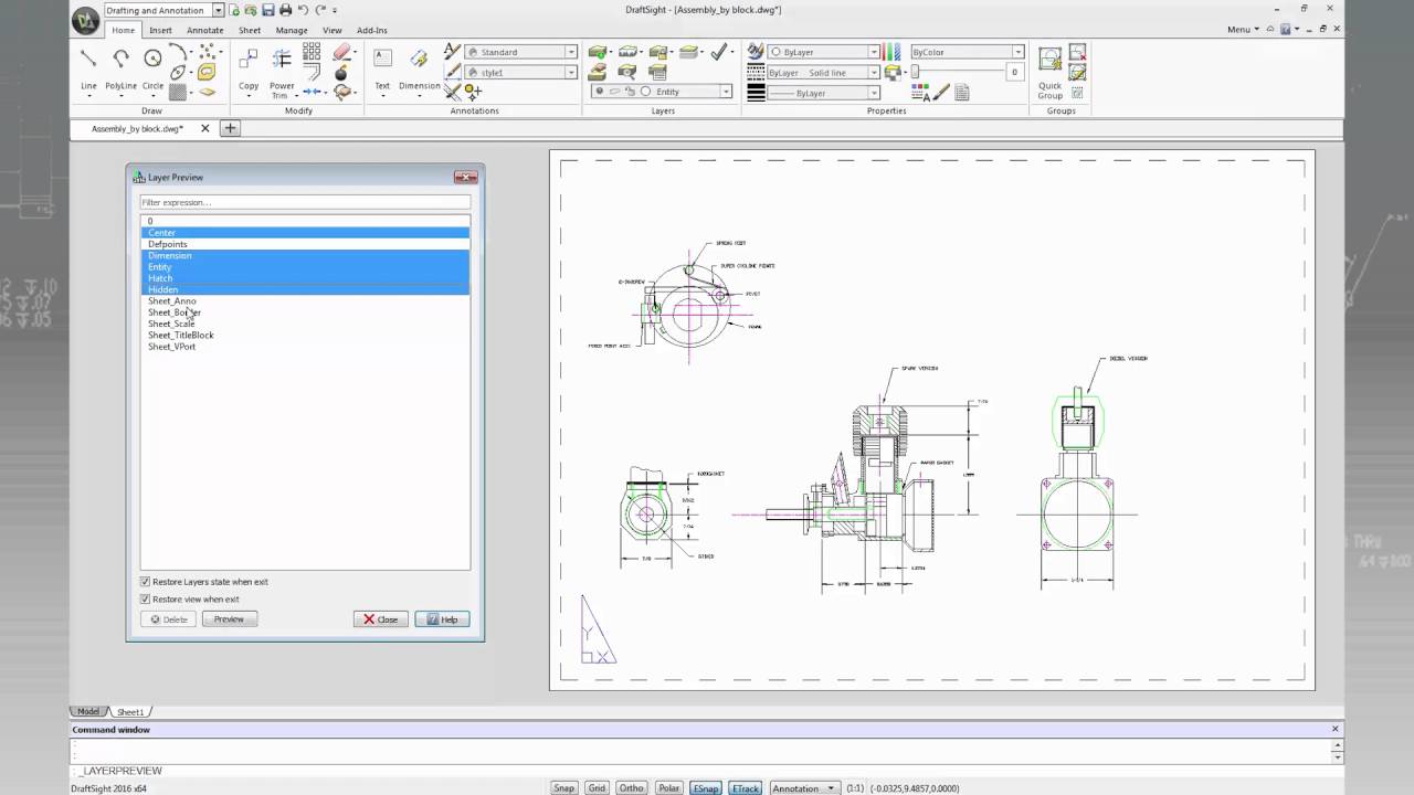 DraftSight Tips &Tricks: Layer Preview