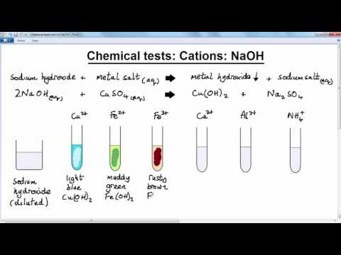 GCSE CHEMISTRY - CHEMICAL TESTS - LESSON 2 - test for cations - aqueous NaOH solution
