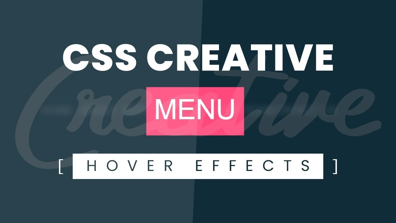 CSS Creative Menu Hover Effects | Html CSS Hover Effects Tutorial