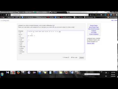 How to use codepad and Ideone