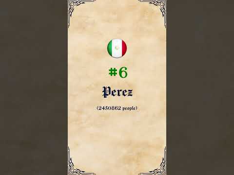 10 Most Common Surnames: Mexico