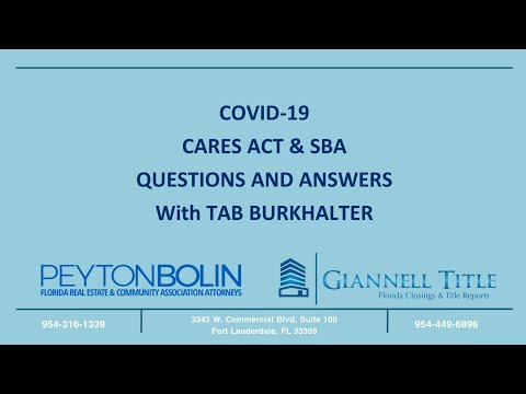 CARES Act and SBA Q&A Webinar Recording