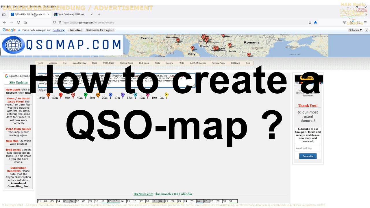 How to create QSO Maps ? #qsomap.com