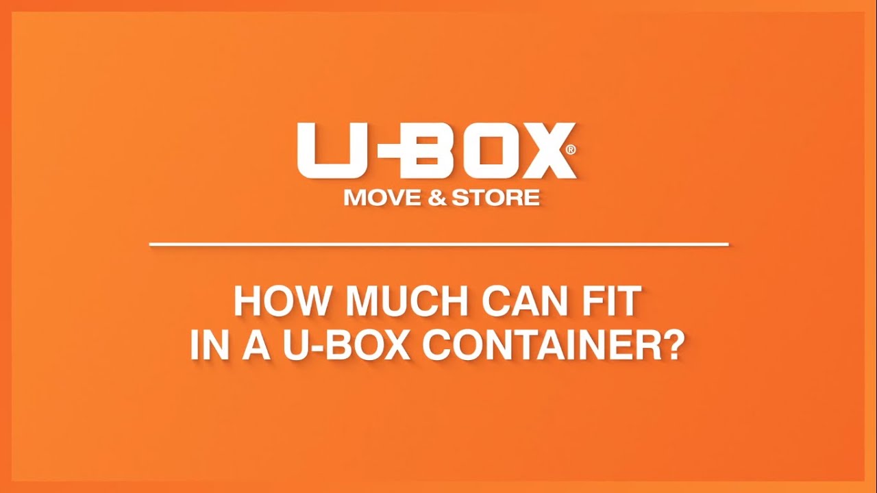 U-Box® Move & Store: How Much Can Fit in a U-Box Container