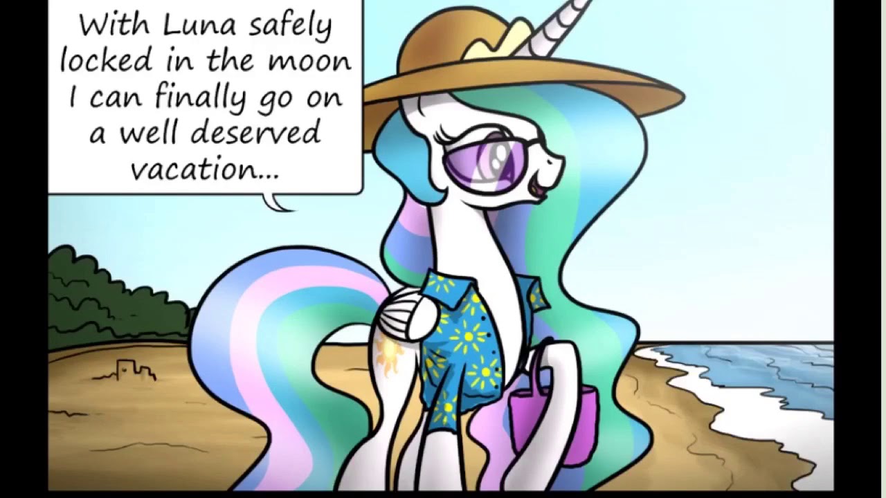 Celestia's vacation - Mlp comic dub (comedy)