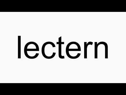 How to pronounce lectern