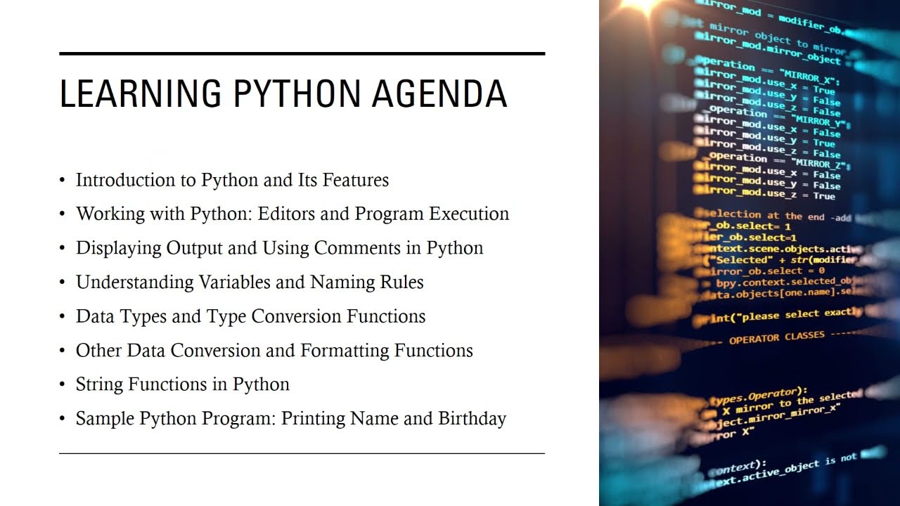Python for Class 7th CBSE