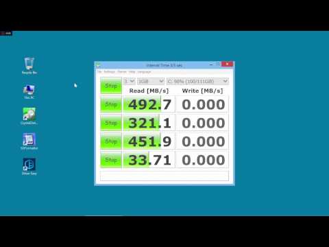 SanDisk SDSSDHII120G 120GB SSD Speed Test using Crystal Disk Mark