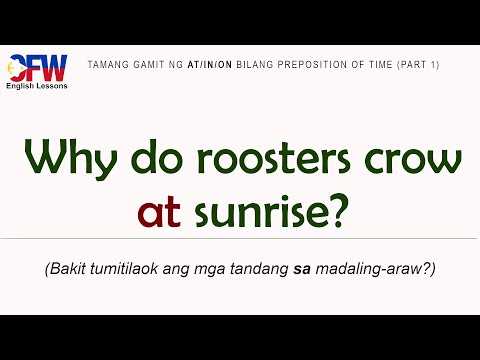 IN, ON, AT - Prepositions of Time | English Tagalog Grammar Lessons | OFW English Lessons