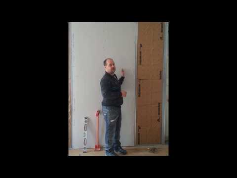 ⏩ Spread the placo screws against the partition on the doubled stud