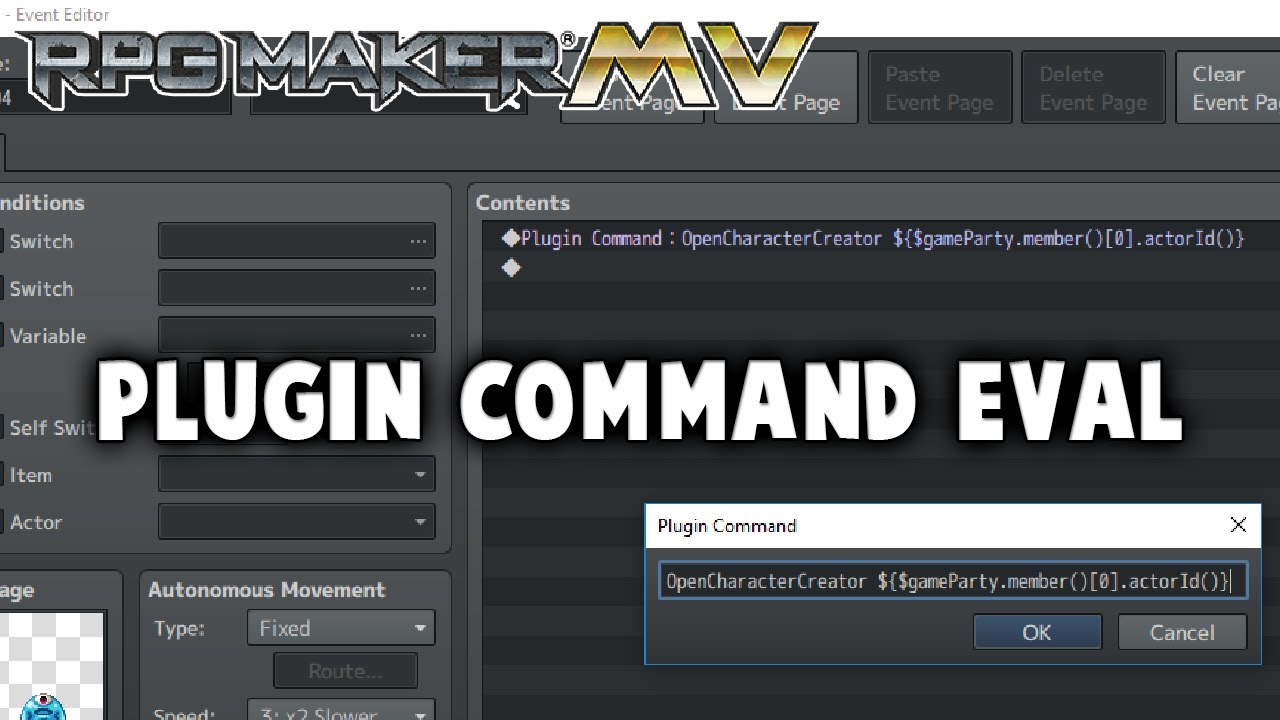 Plugin Command Eval Plugin - RPG Maker MV
