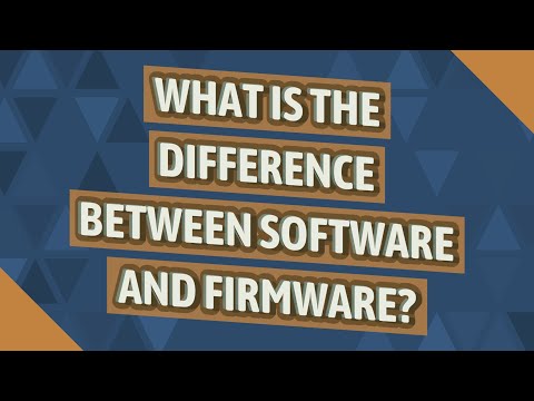 What is the difference between software and firmware?